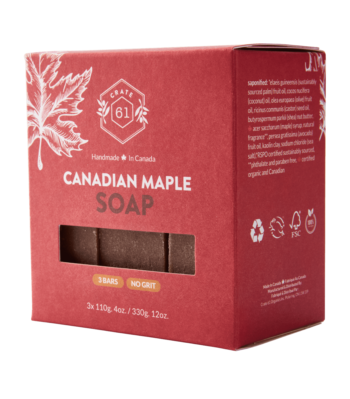 Canadian Maple Bar Soap 🍁 Crate 61 Organics